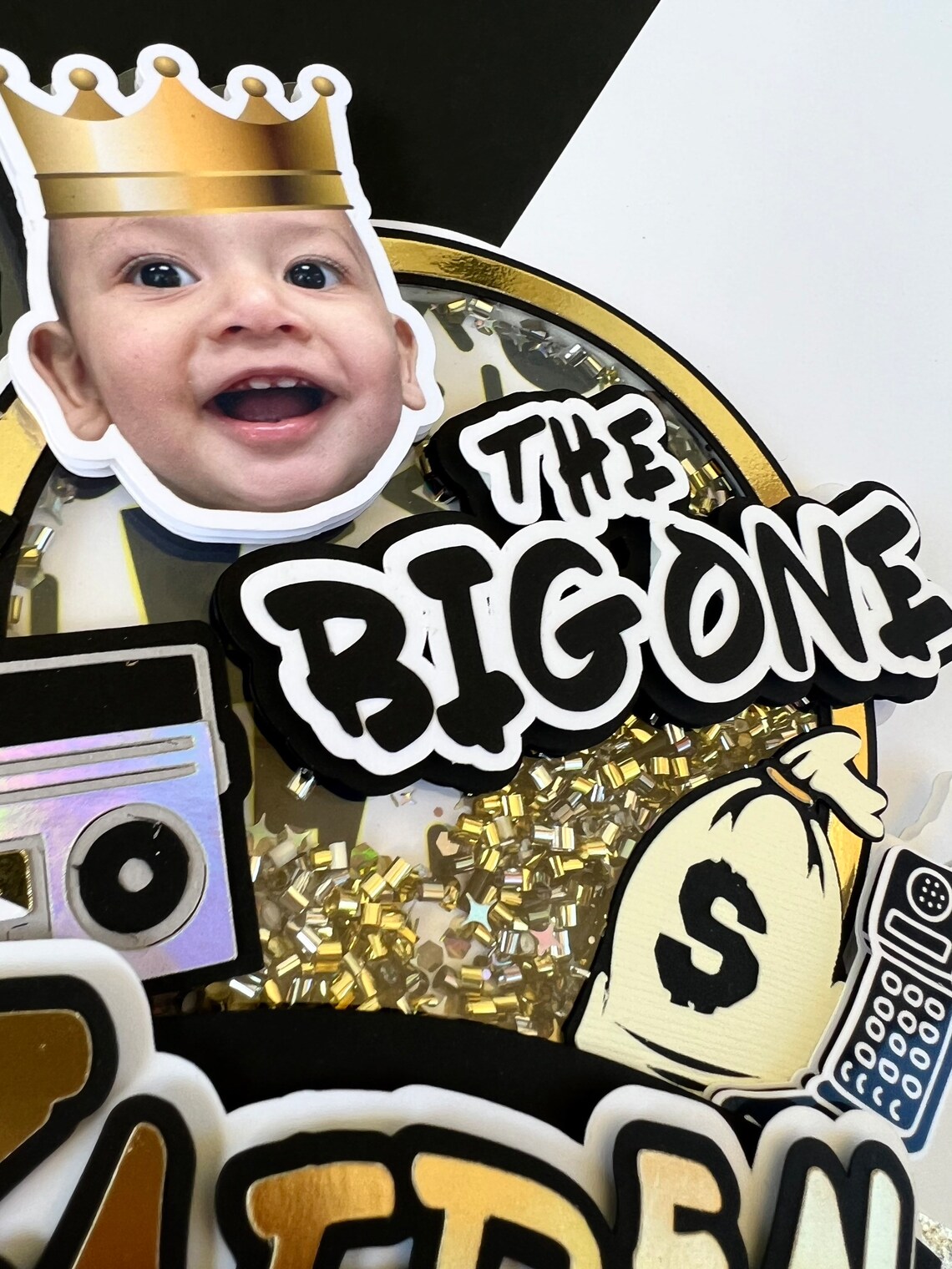 The Notorious One Themed Shaker Cake Topper/the Big One/90s - Etsy