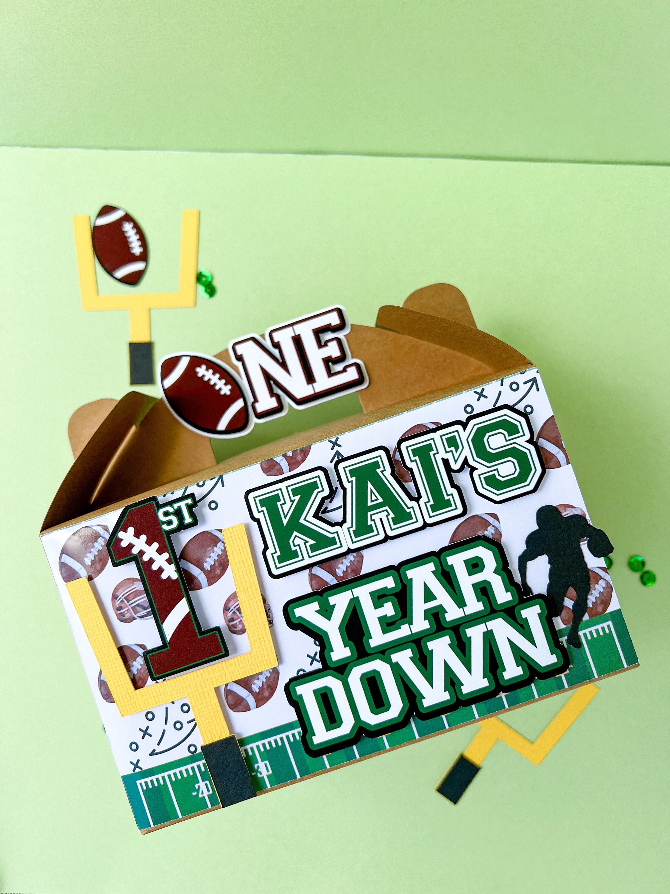 First Touchdown Gable Favor Box/ Football/ First Down Theme - Etsy
