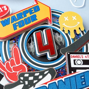 Warped Four '4' Shaker Theme Cake Topper/punk Rock/ Warp Tour/rock ...