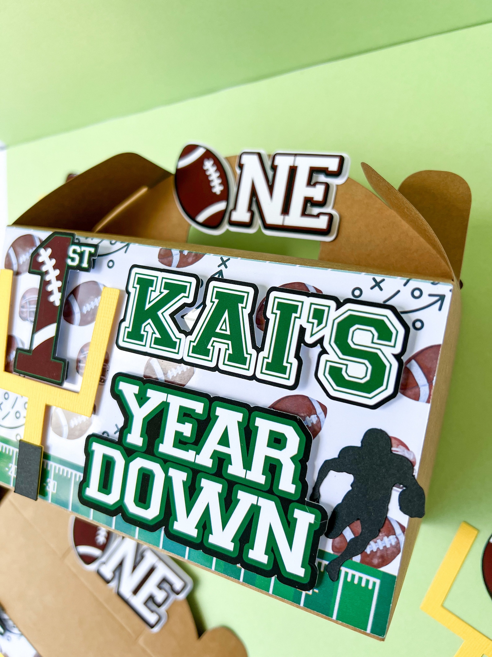 First Touchdown Gable Favor Box/ Football/ First Down Theme - Etsy