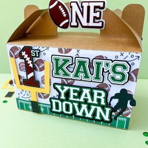 First Touchdown Gable Favor Box/ Football/ First Down Theme - Etsy