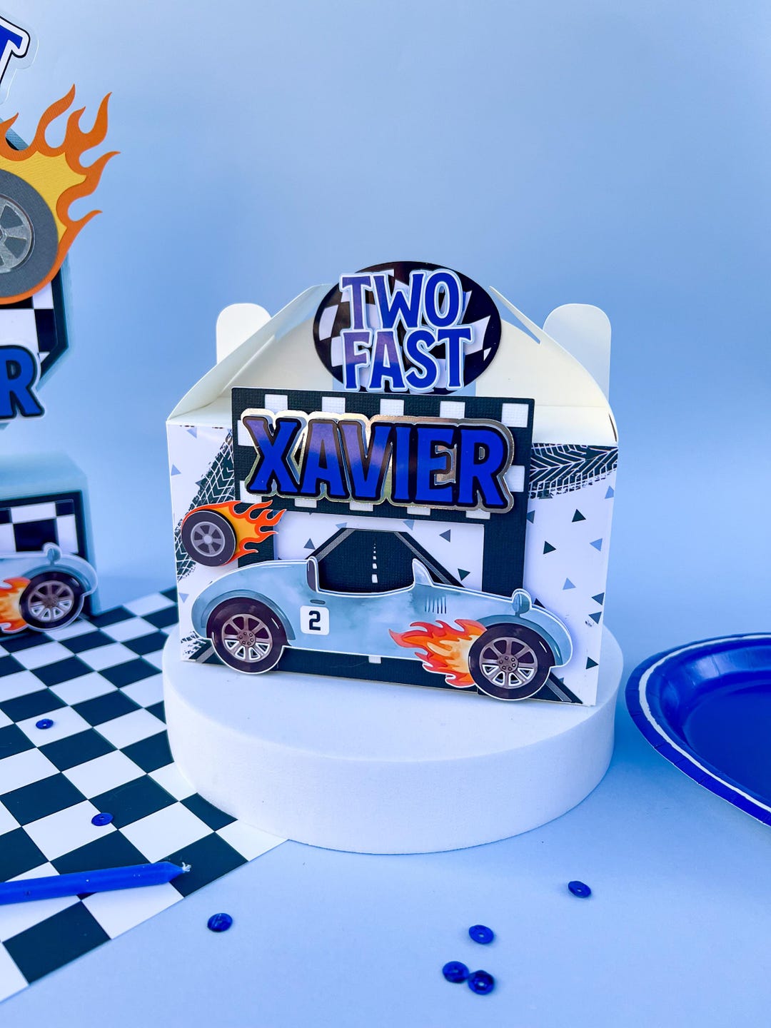 Two Fast Themed Gable Boxes/vintage Car Theme - Etsy