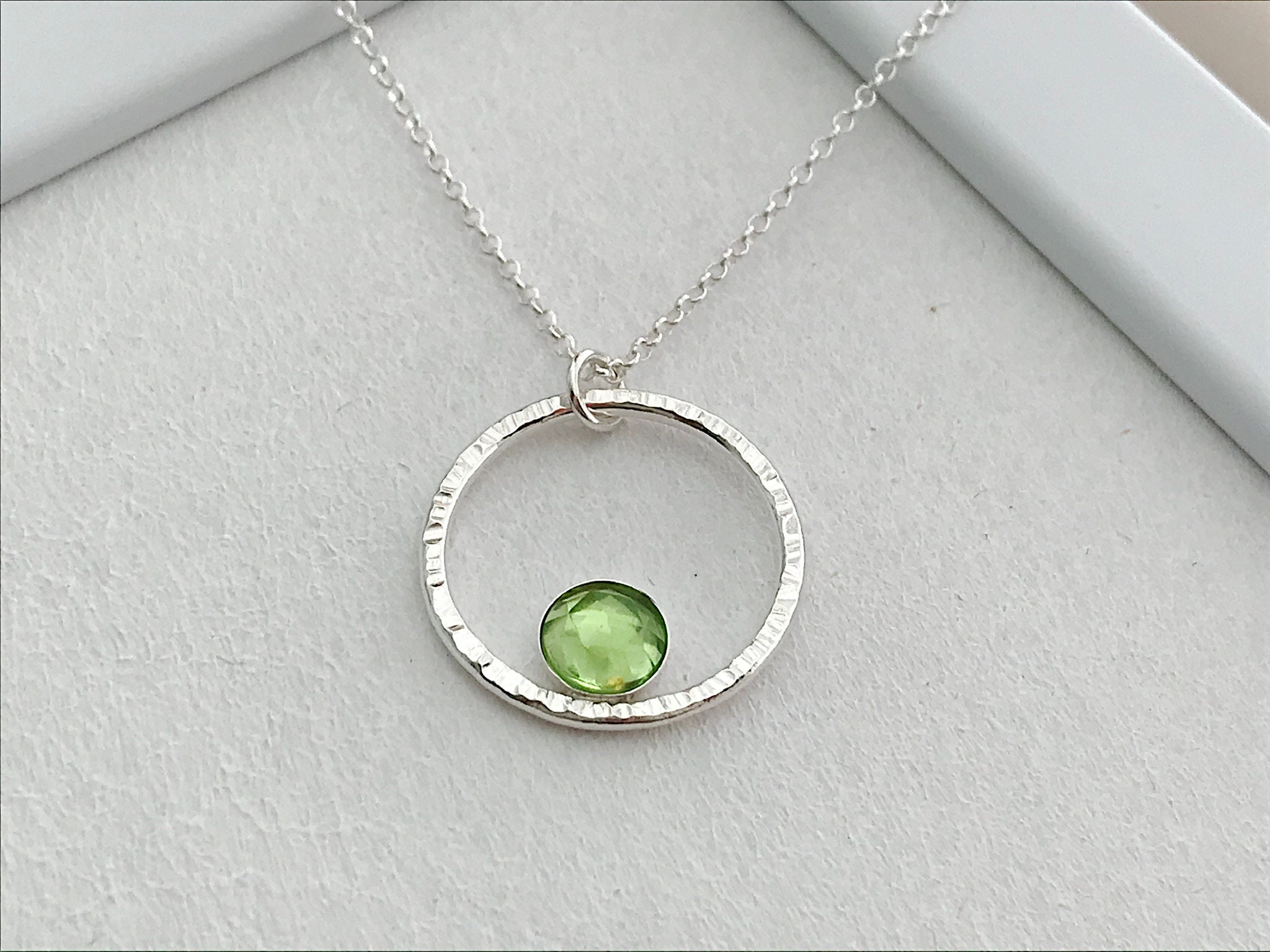 August Birthstone Necklace Birthstone Necklace Peridot | Etsy