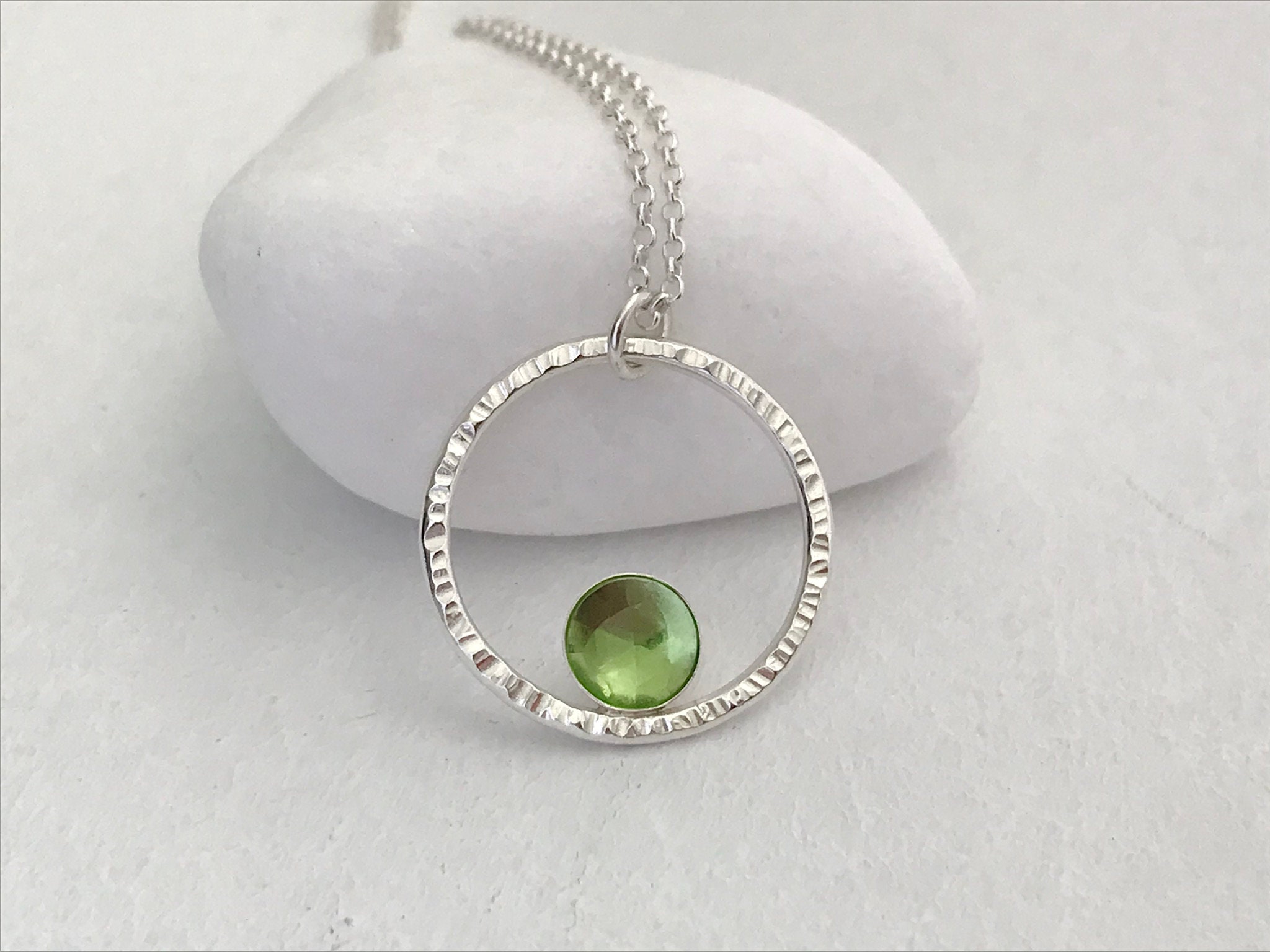 August Birthstone Necklace Birthstone Necklace Peridot | Etsy