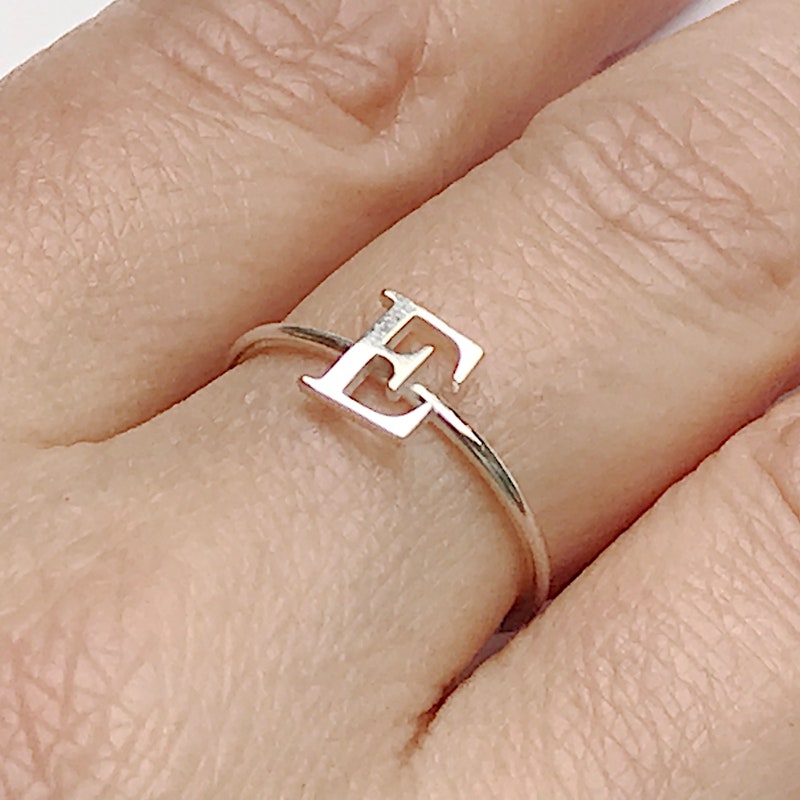 Ring With Letter A - Etsy