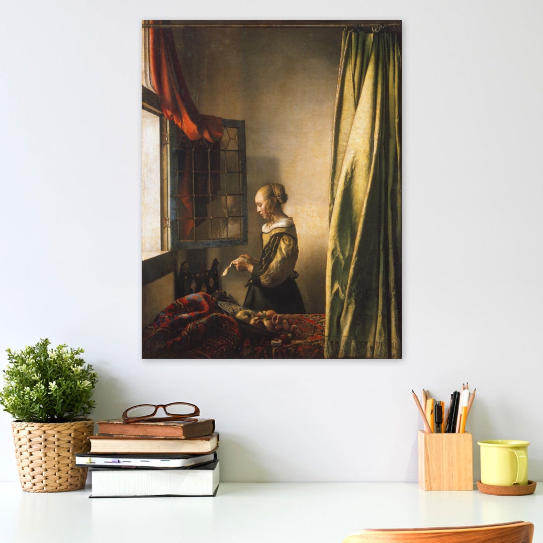 JUNIWORDS Artist Poster jan Vermeer Van Delft: Letter - Etsy