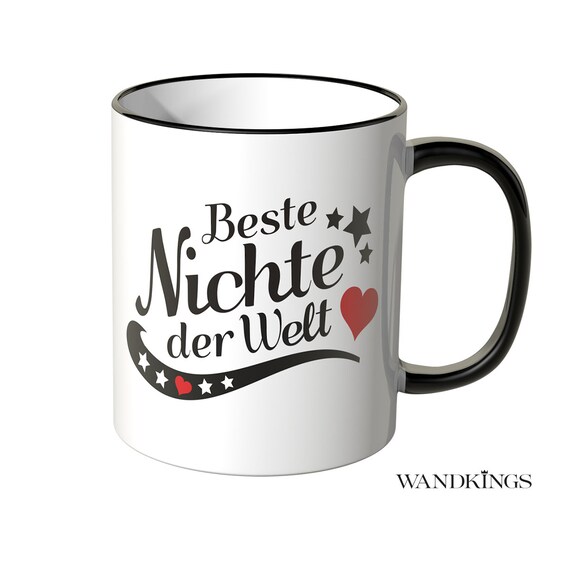 WANDKINGS Tasse Beste Nichte der Welt 100 % Made - Etsy