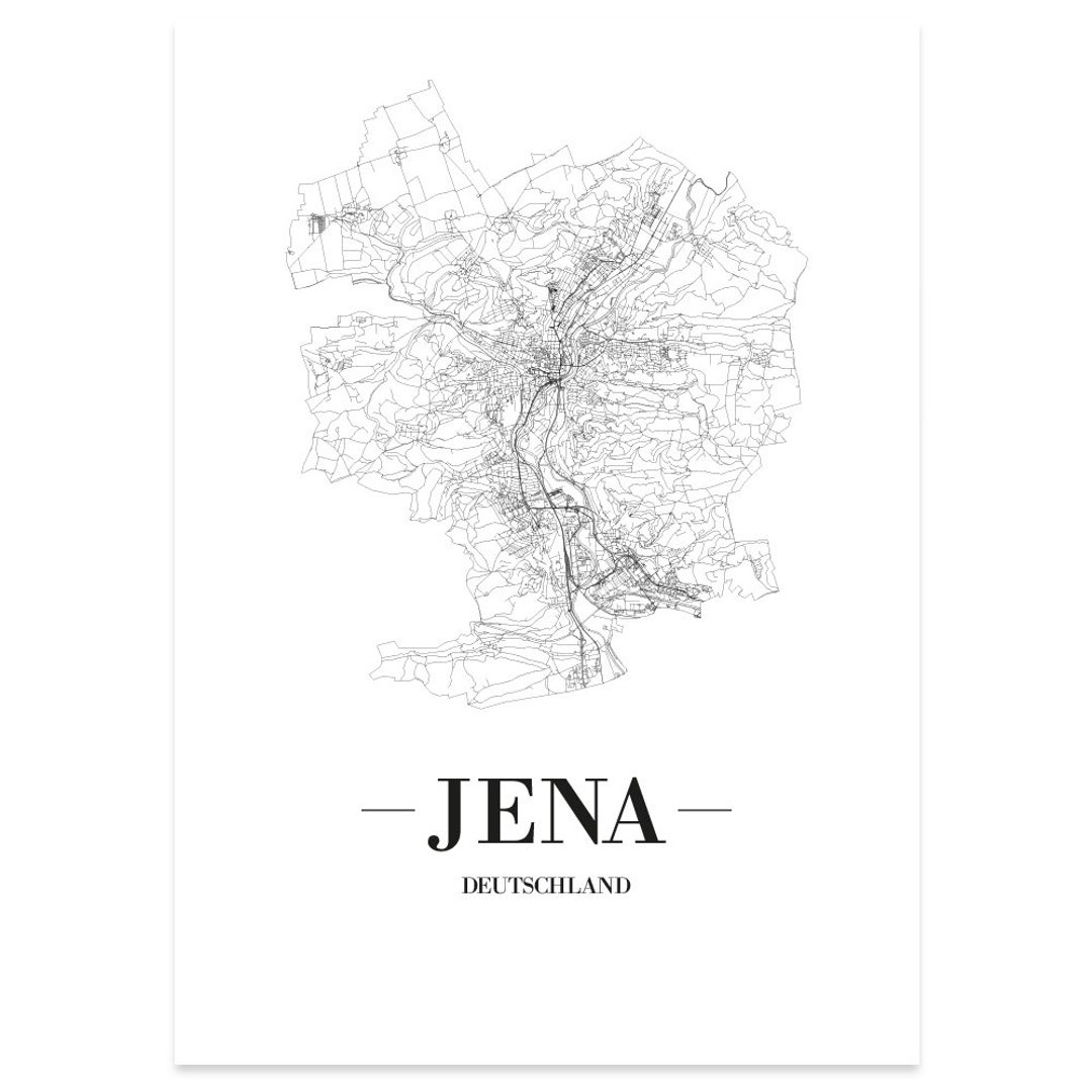 JUNIWORDS Stadtposter City Poster Germany jena in - Etsy