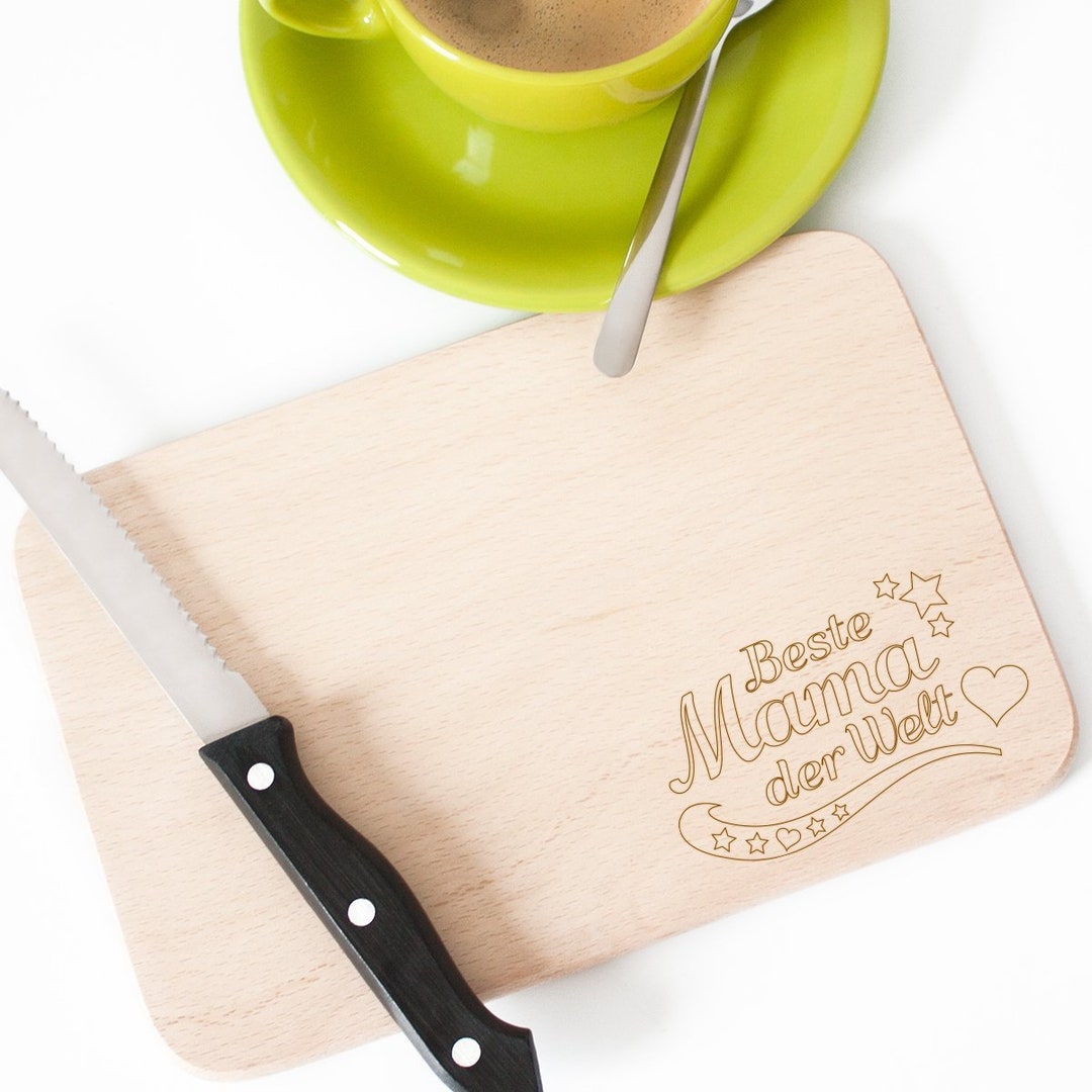 WANDKINGS Breakfast Boards With Engraving best Mama in the World 100 % ...