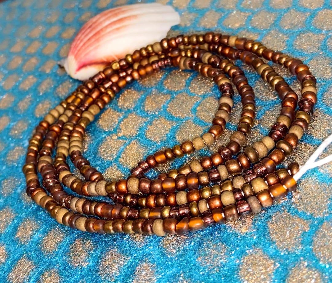 Brown Mermaid Waist Beads/free SEA SHELL Sea Inspired Bead/african ...