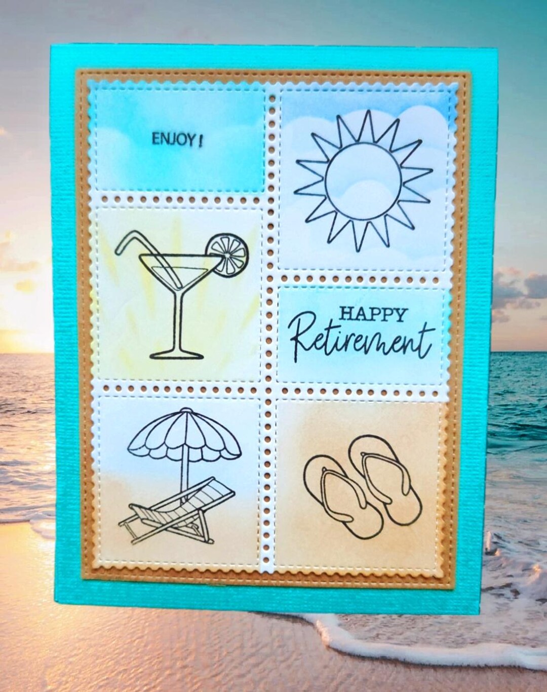 Retirement Beach Vibes Greeting Card With Matching Sunny Envelope ...