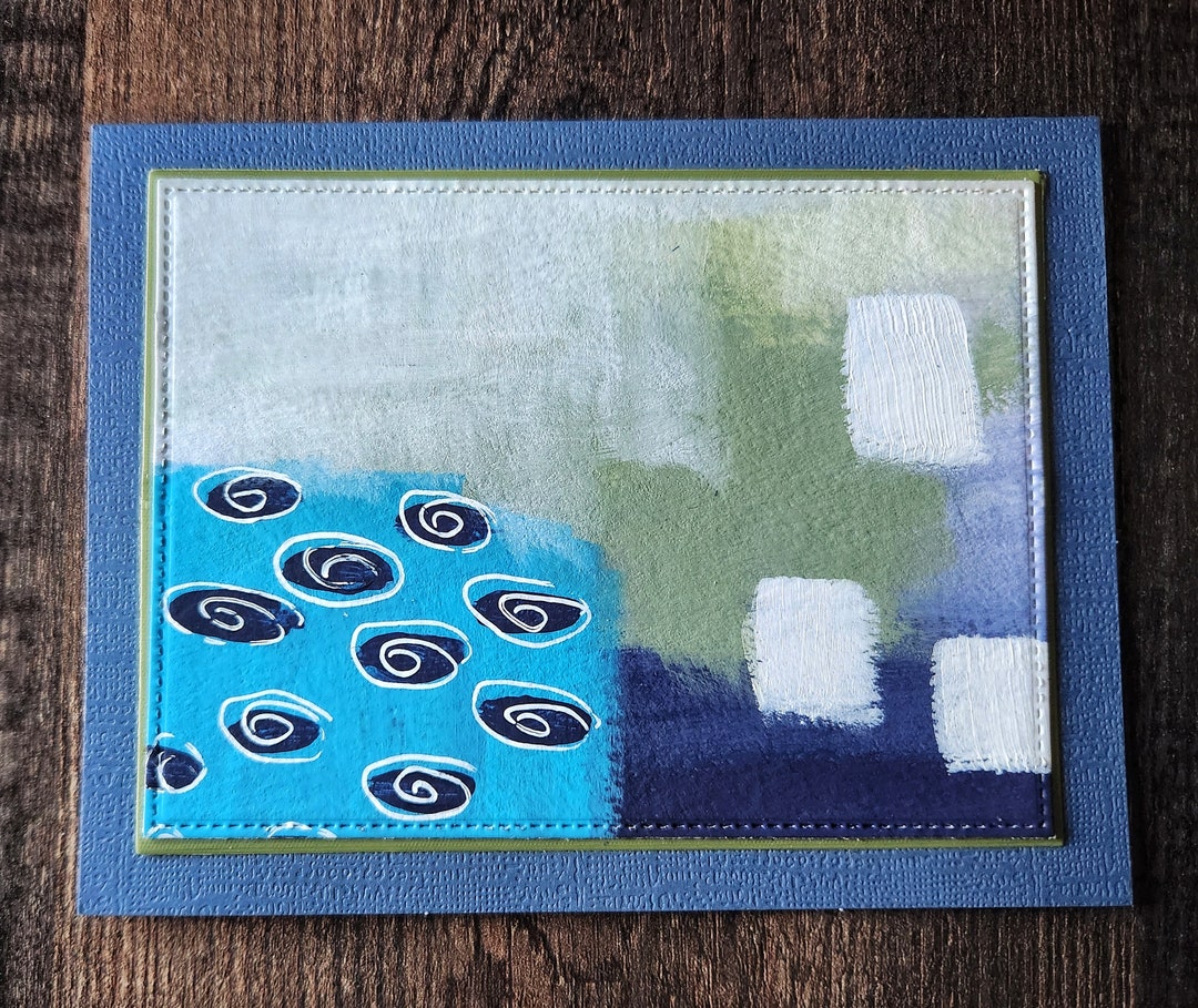 Expressive Hand-painted Blank Note Cards These Original Abstracts Are ...