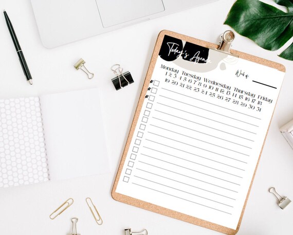 Daily Checklist Template Daily Planner Checklist - Etsy