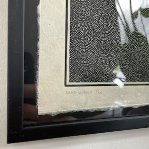 Same Komon Lino Print | Japanese Shark Pattern 21x21 Cm | Himalayan ...