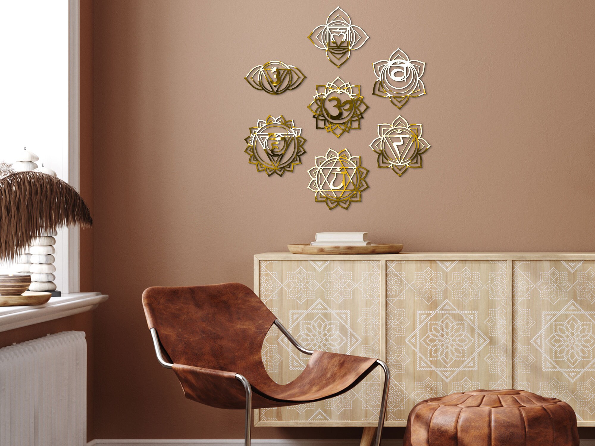 Seven Chakra Wall Art Set Chakra Wall Decor Chakra Symbols | Etsy