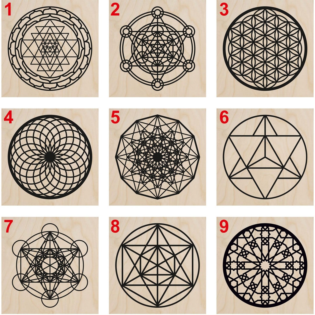 Sacred Geometry Wall Art, Make Your Own Set of 3 Wall Art Quickly ...