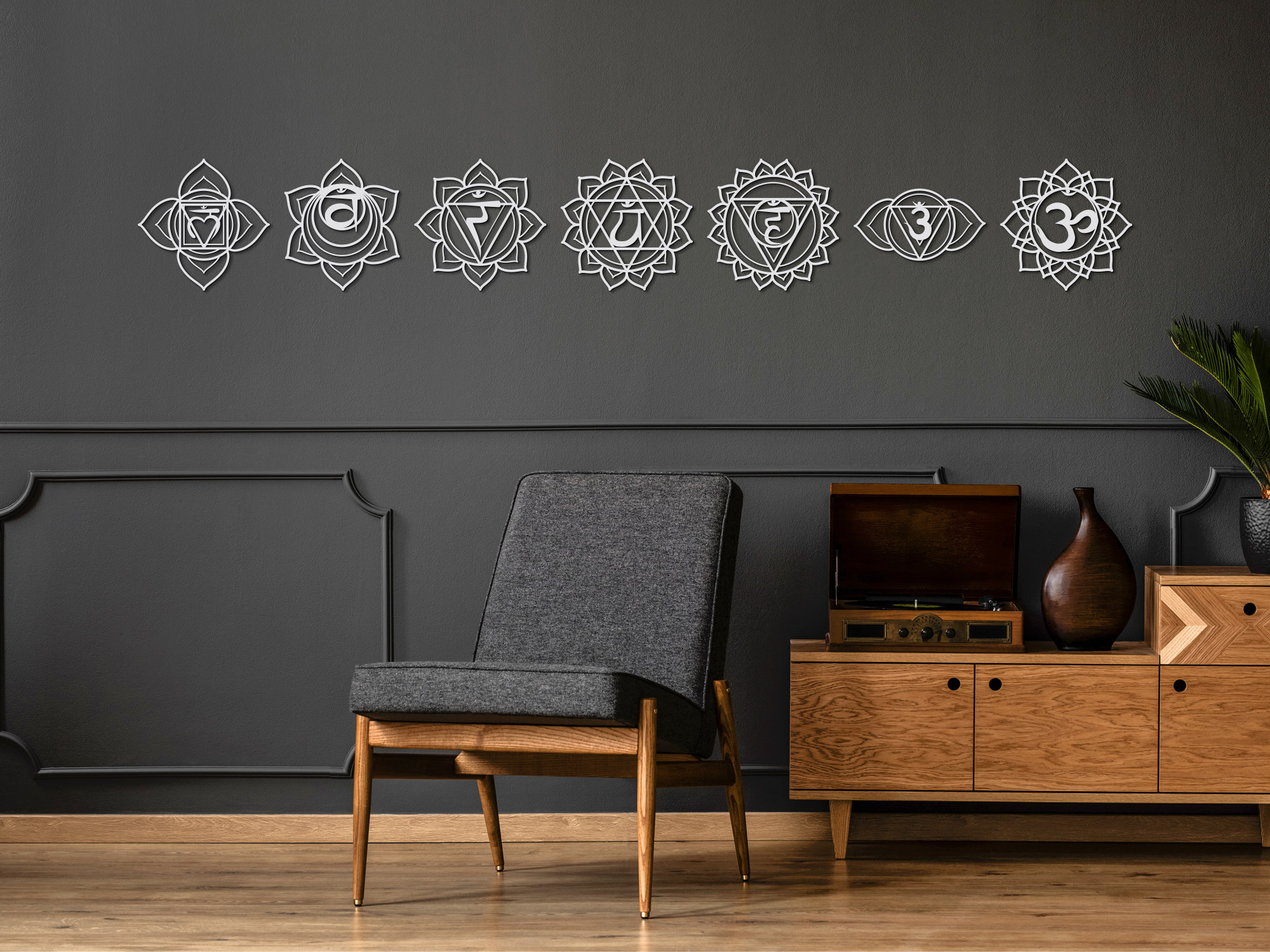 Seven Chakra Wall Art Set Chakra Wall Decor Chakra Symbols | Etsy