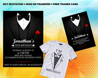 Tuxedo invitation | Etsy