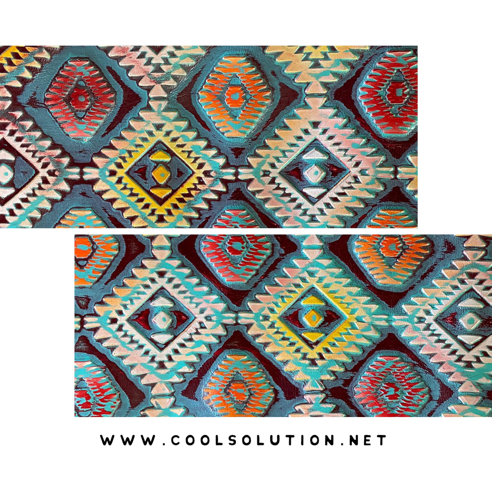 Leather Sheets Embossed Leather Azteca Nativo Custom Cuts | Etsy