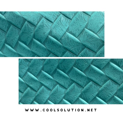 Embossed Leather Wildflower Sea Turquoise Custom Cuts 8x8 - Etsy