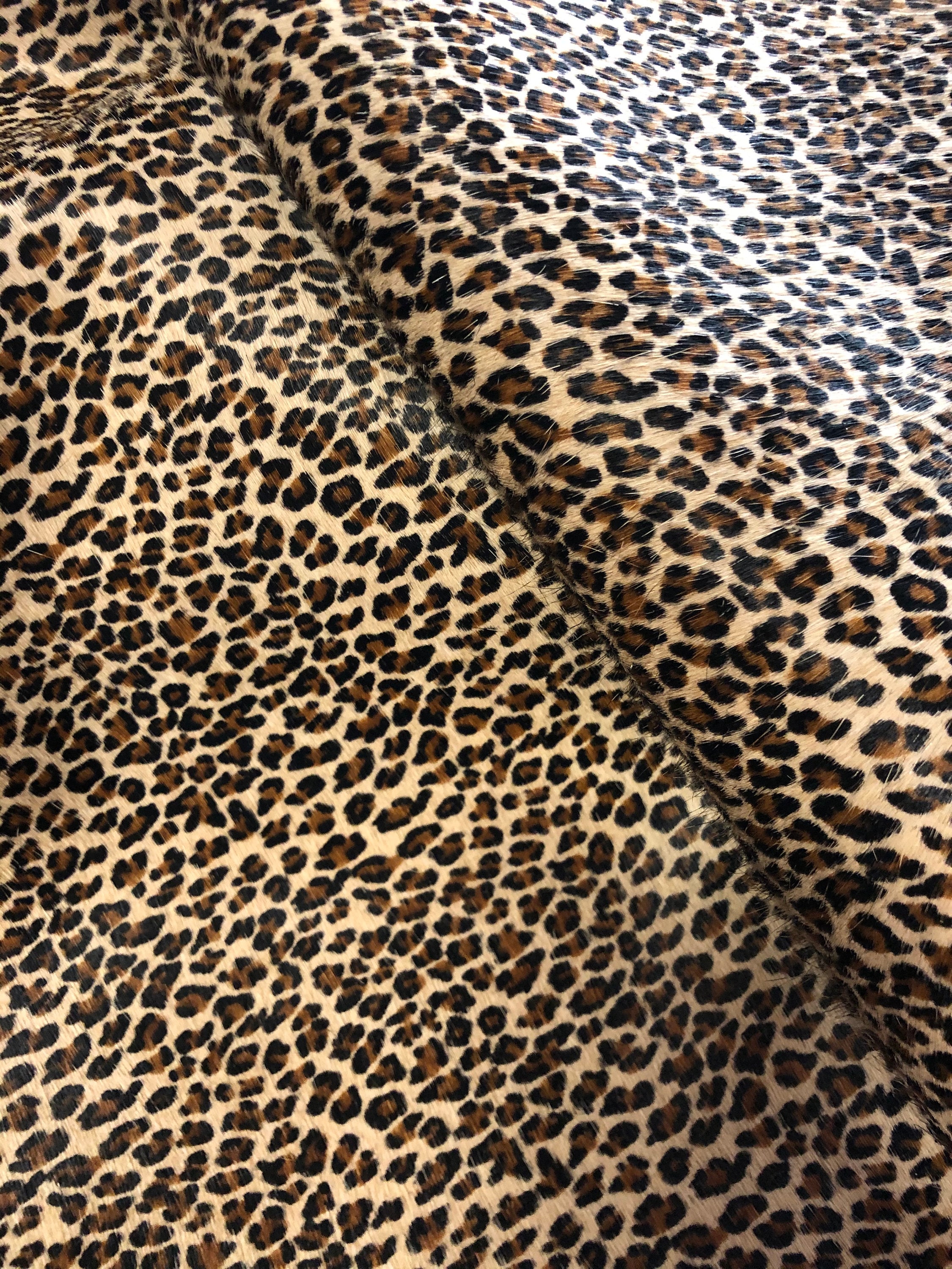 Cowhide Leopard Persa Stenciled Leather, Cut to Size, Hair on Leather ...