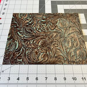 Embossed Leather Floral Turquoise, Custom Cuts, Leatherworking, Leather ...