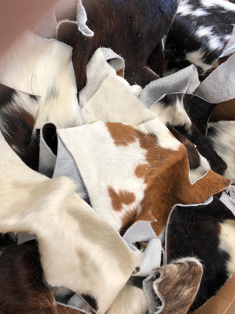 Cowhide Scrap Pieces Genuine Leather 2 Lb Small Pieces - Etsy