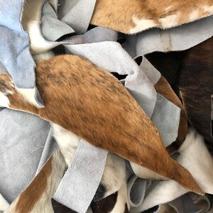 Cowhide Scrap Pieces Genuine Leather - 2 Lb - Small Pieces - Genuine ...