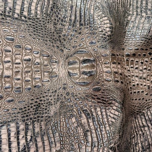 Embossed Leather Sheet, Crocodile Amethyst, Cut to Size, Leatherworking ...