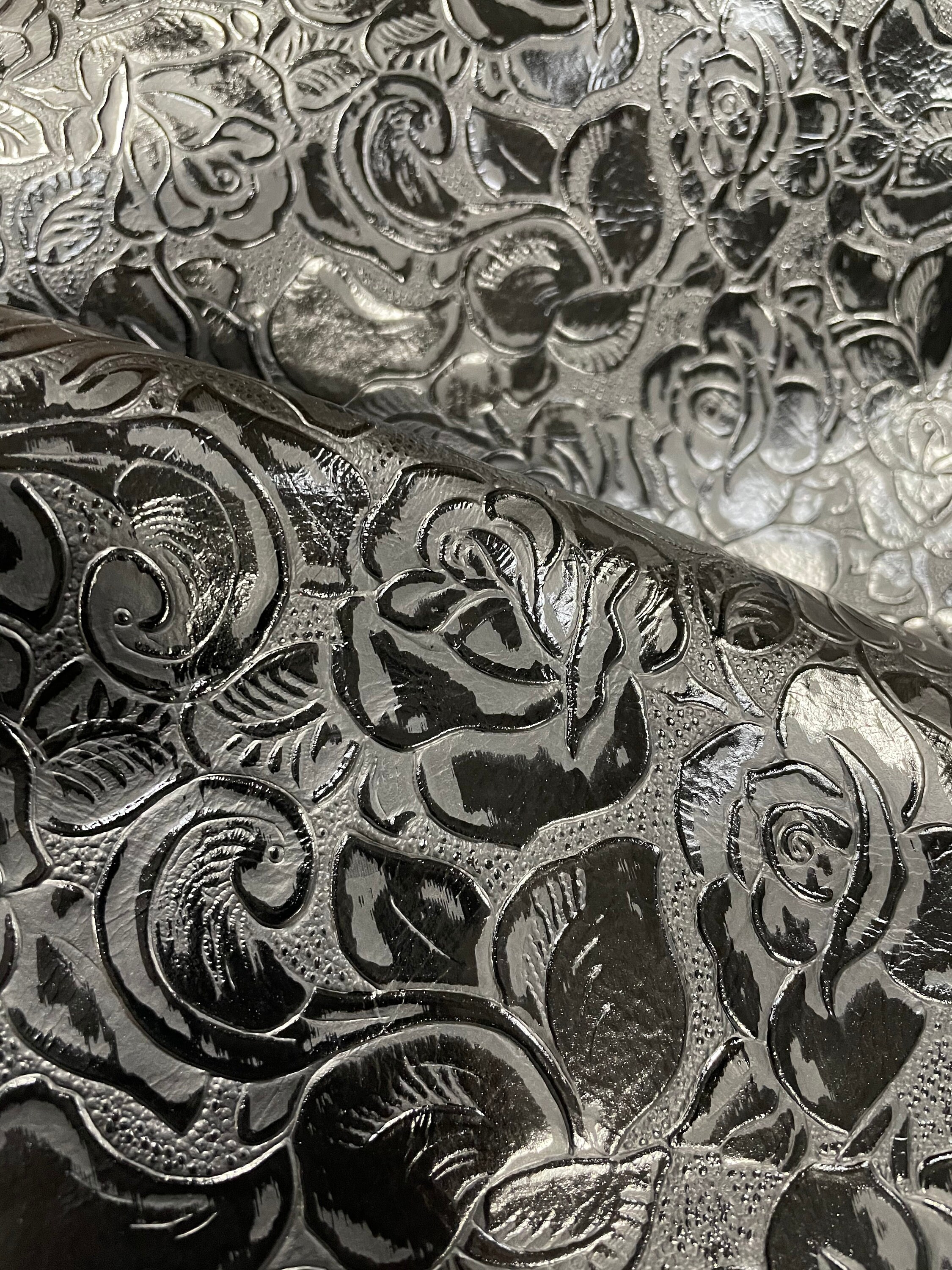 Embossed Leather Roses Black Custom Cuts 8x8 10x12 12x12 | Etsy