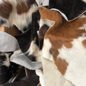 Cowhide Scrap Pieces Genuine Leather - 2 Lb - Small Pieces - Genuine ...