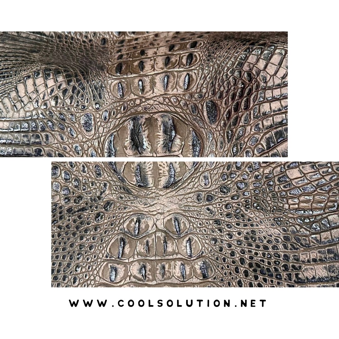 Embossed Leather Sheet, Crocodile Amethyst, Cut to Size, Leatherworking ...