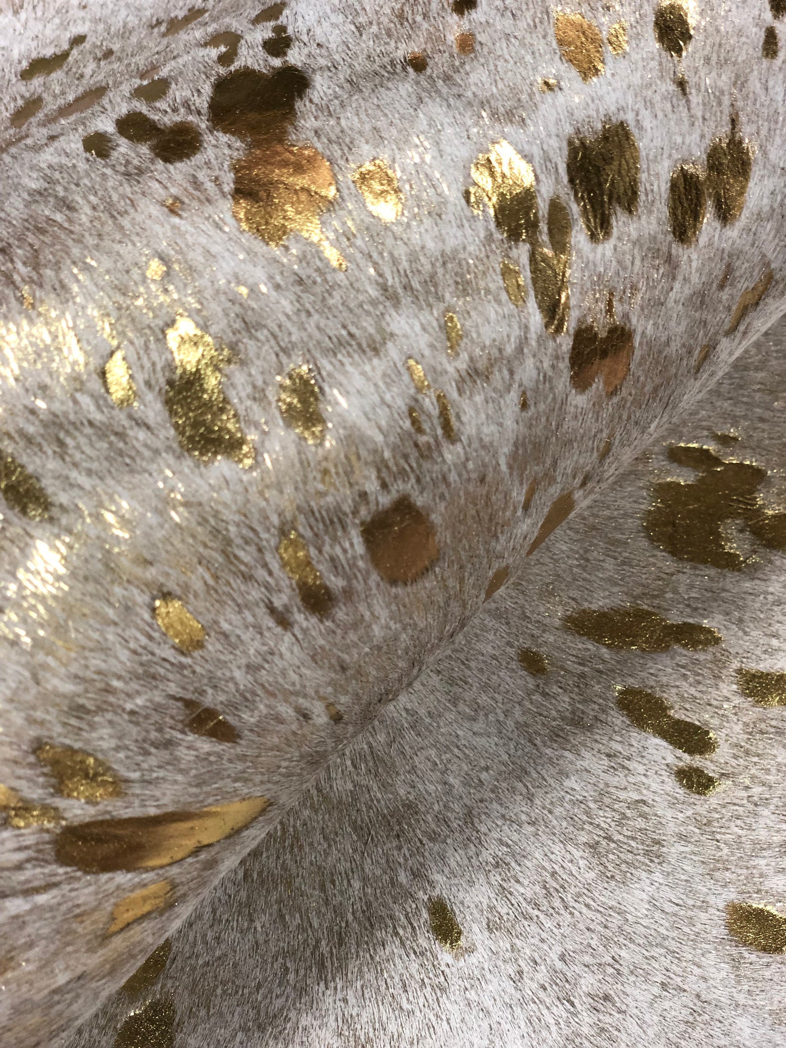 Leather Sheets Metallic Leather Acid Wash White & Gold | Etsy