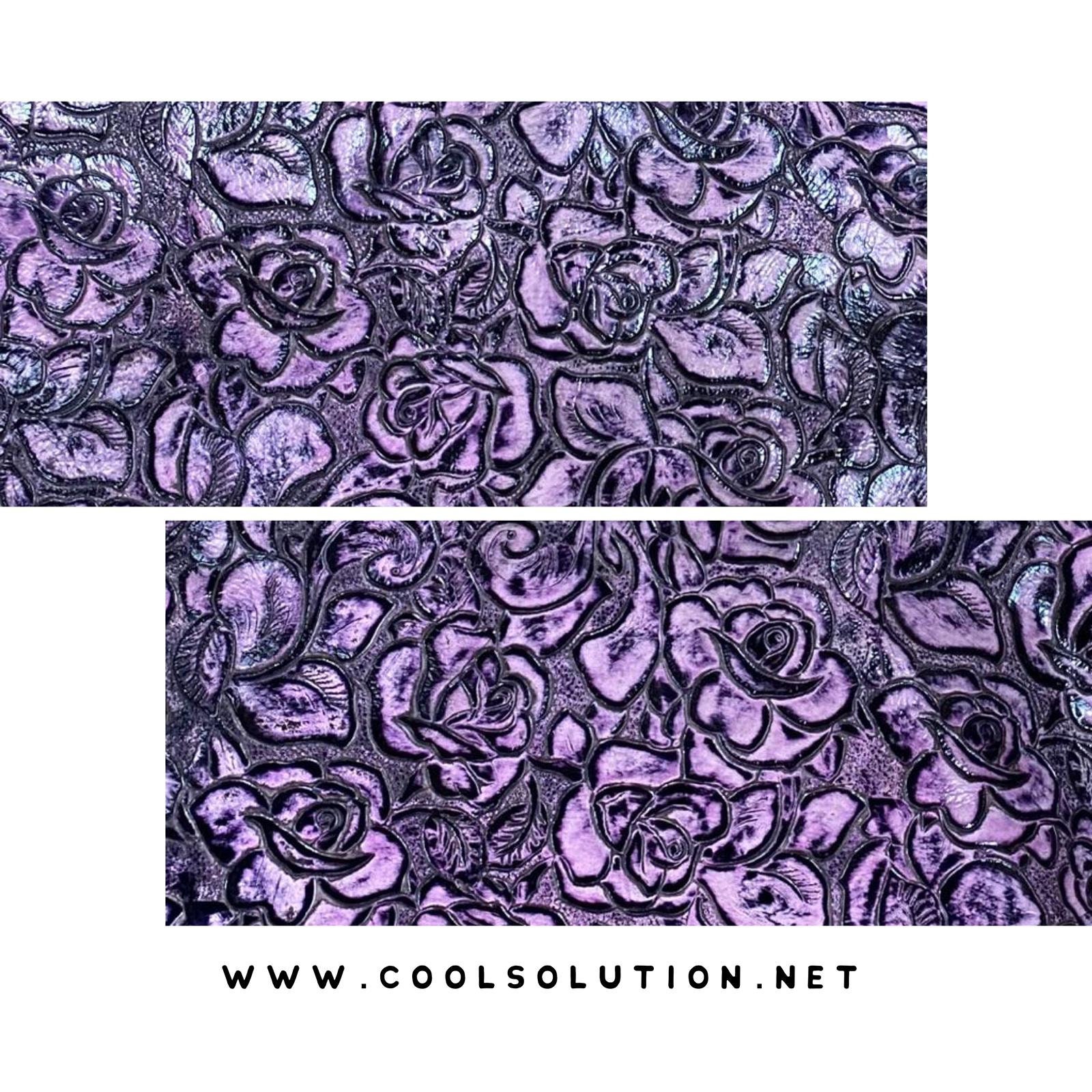 Embossed Leather Roses Deep Purple Custom Cuts 8x8 10x12 - Etsy