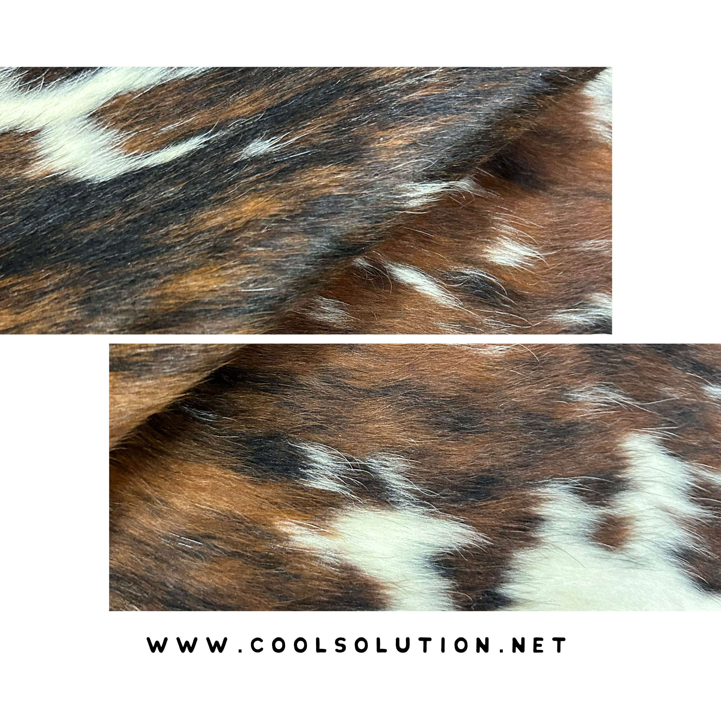 Genuine Tri Color Hair on Hide, Pre Cut Sheets, Top Quality Cowhide ...
