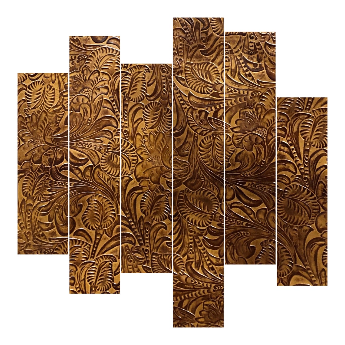 Embossed Leather Floral Saddle Custom Cuts Leatherworking - Etsy