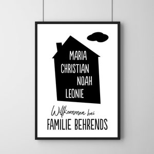 Poster WELCOME TO FAMILY Family Poster Personalized With - Etsy
