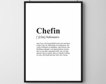 Chefin definition - Etsy.de