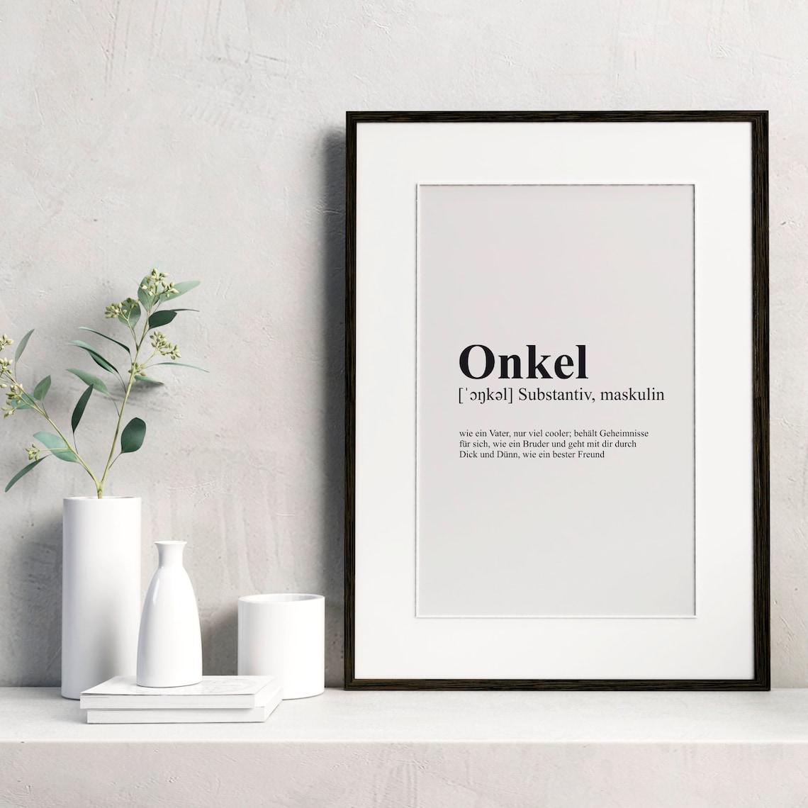 Poster ONKEL Definition Godfather Saying Gift Birthday - Etsy