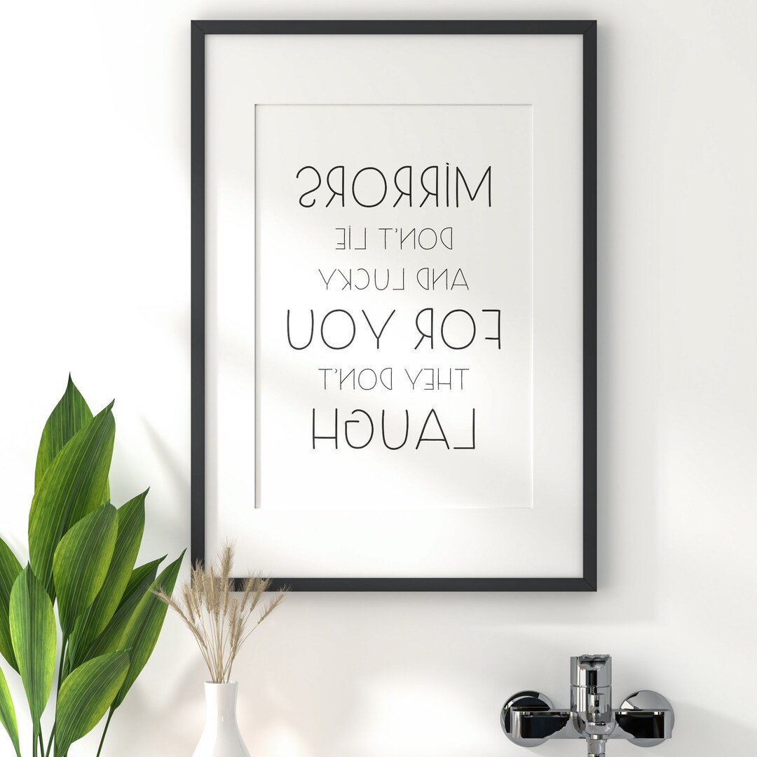 Affiche Les miroirs ne mentent pas Drôle En miroir impression d'art ...