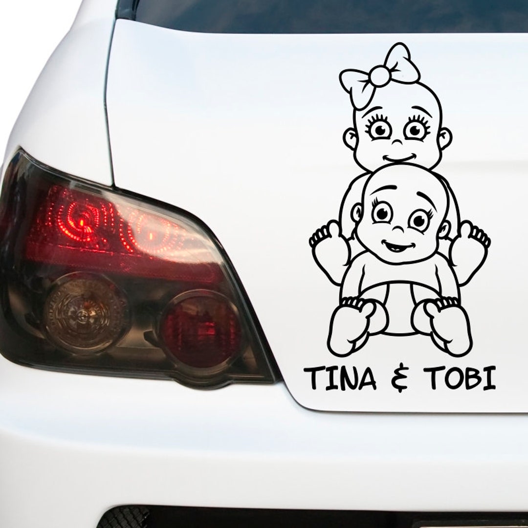 Bumper Stickers BABIES ONE AFTER THE OTHER Twins Girl/boy Car - Etsy