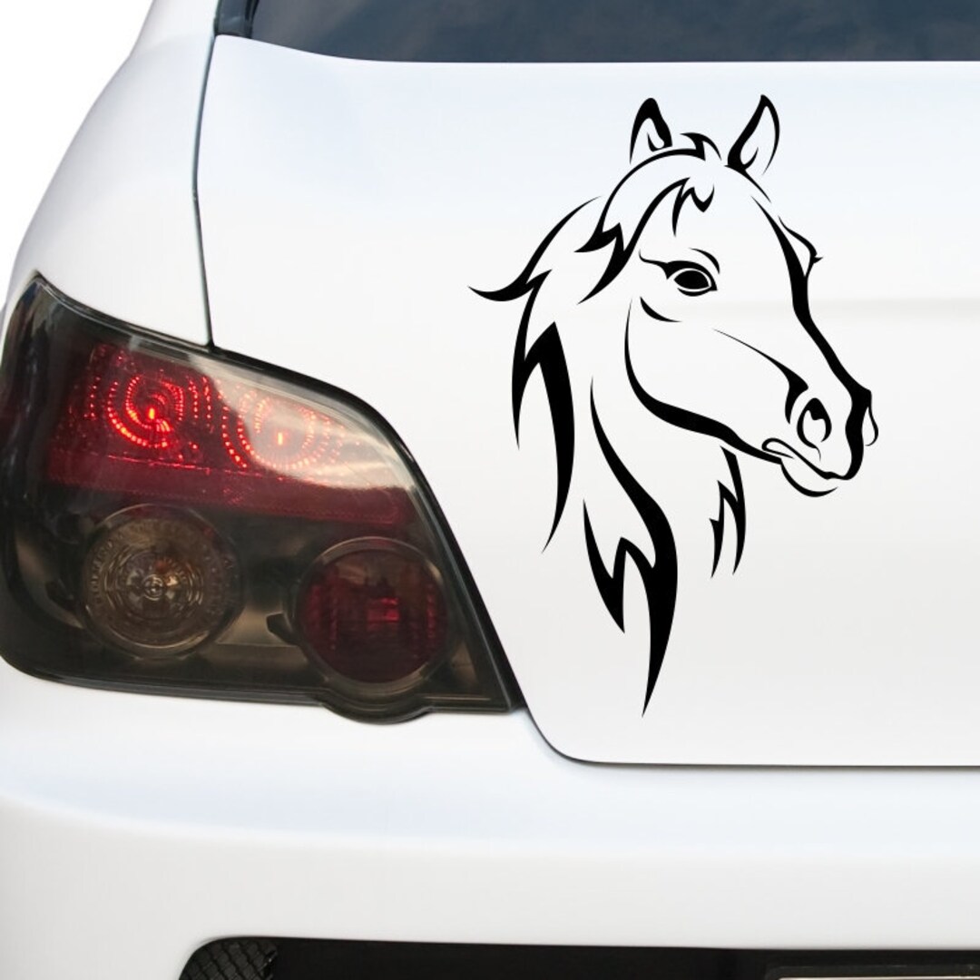 Horse Car Sticker Car Sticker Horse Head - Etsy