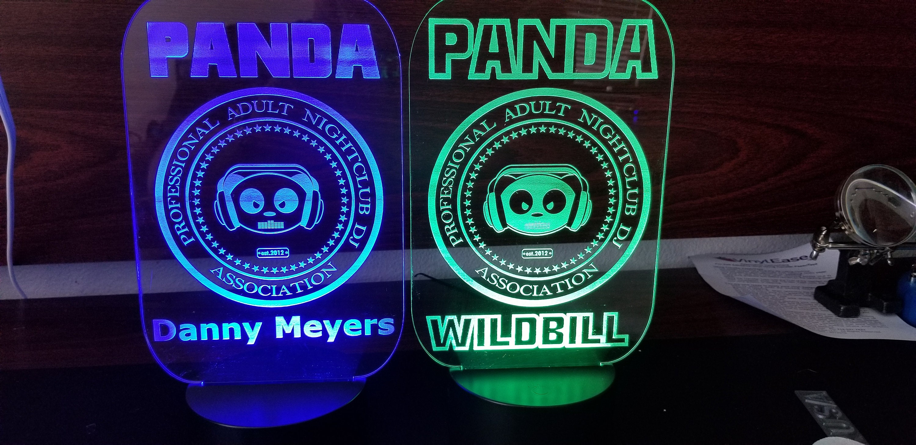 PANDA L.E.D. Acrylic Sign - Etsy