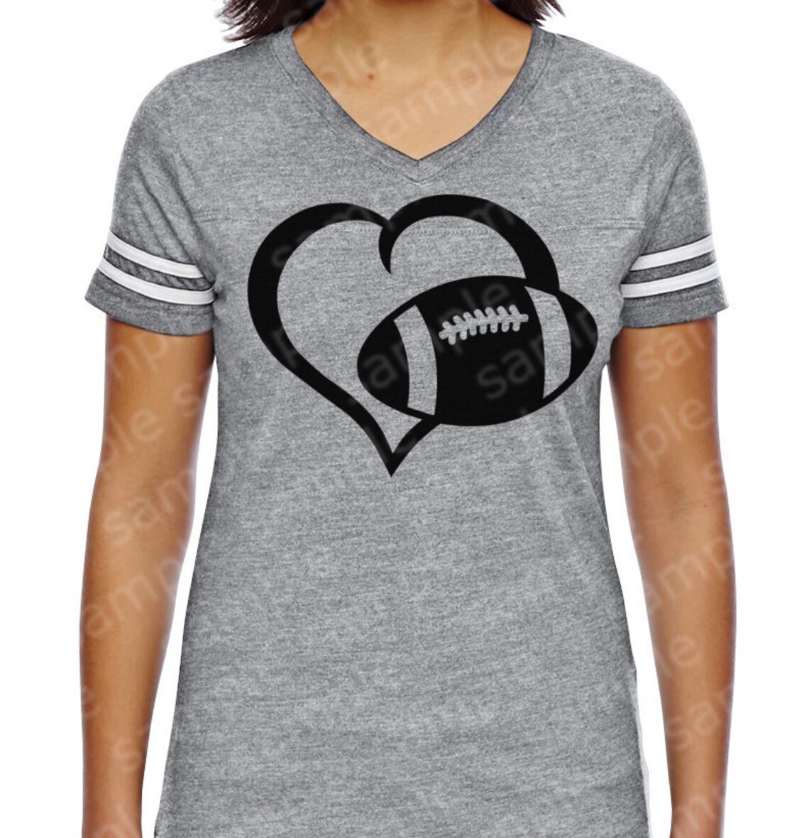 Digital Svg Heart and Football Logo Cricut Cutting File Great Tshirt ...