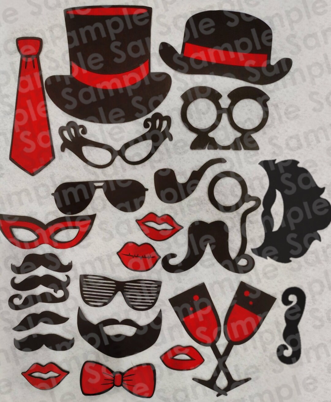 25 Photo Booth Props Plus Strike a Pose Word Art, Cricut or Silhouette ...