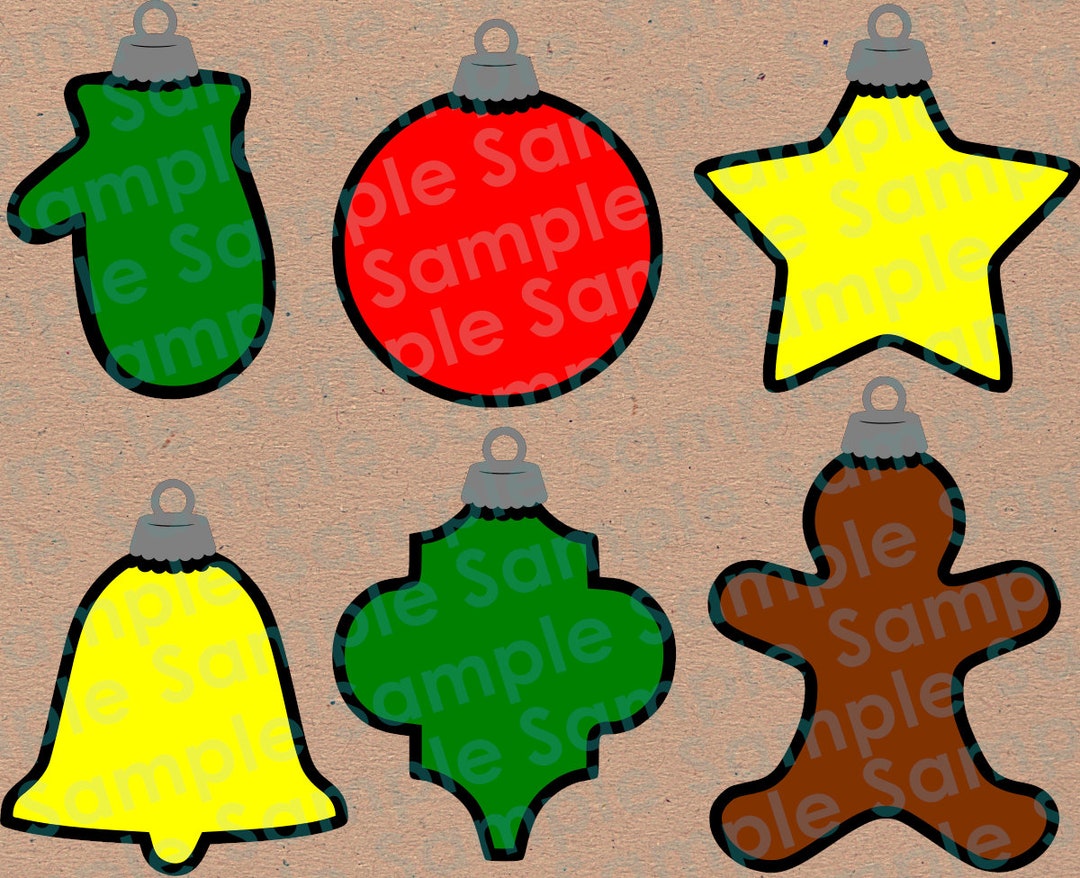 Kids Christmas Ornament SVG: Easy DIY Craft Shapes (digital File) - Etsy