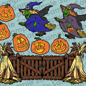 5 Little Pumpkin Sitting on Gate Story, Song Halloween Digital SVG ...