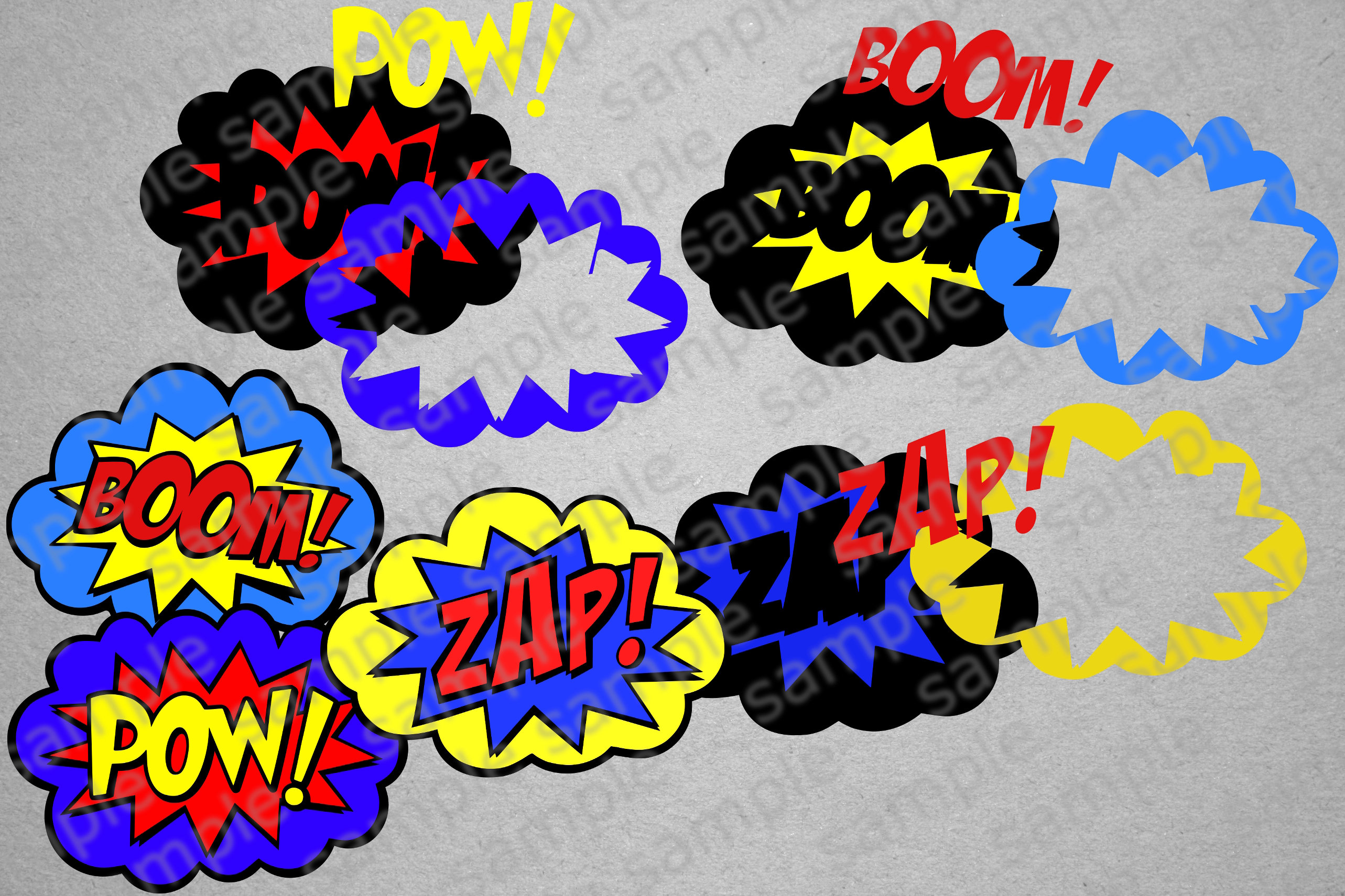 POW ZAP BOOM Digital Svg Birthday Decoration Super Hero Cricut, Tshirt ...