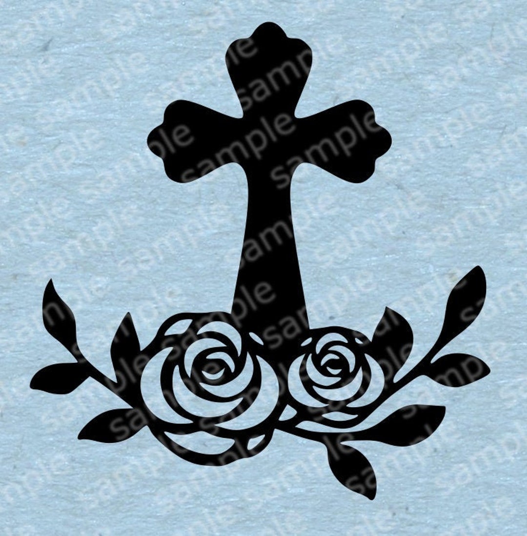 Beautiful Garden Cross Digital Svg Cricut Cutting File Great Tshirt ...