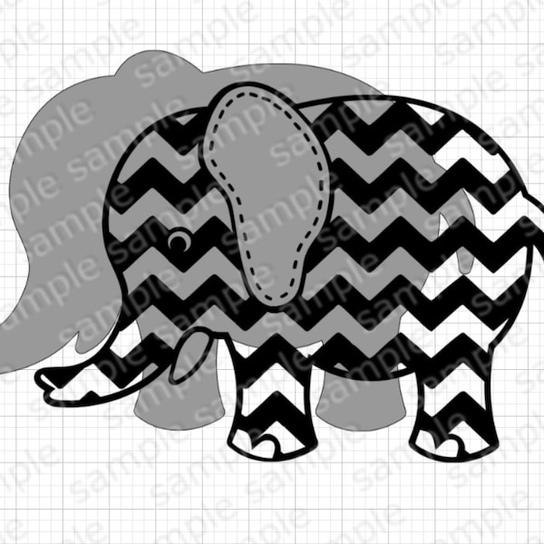 Svg Elephant Chevron - Etsy